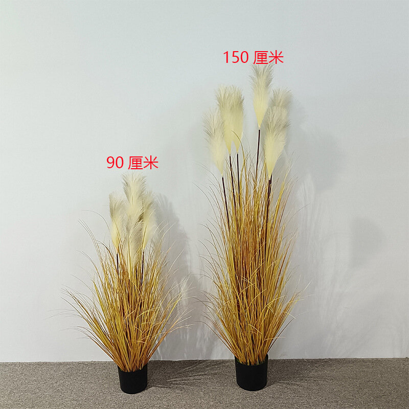 Искусственное растение, колосья пшеницы, колосья риса, горшечное растение, декор для отеля, ландшафтный дизайн, искусственный цветок, тростник, венчик, напольное горшечное растение, искусственное зеленое растение