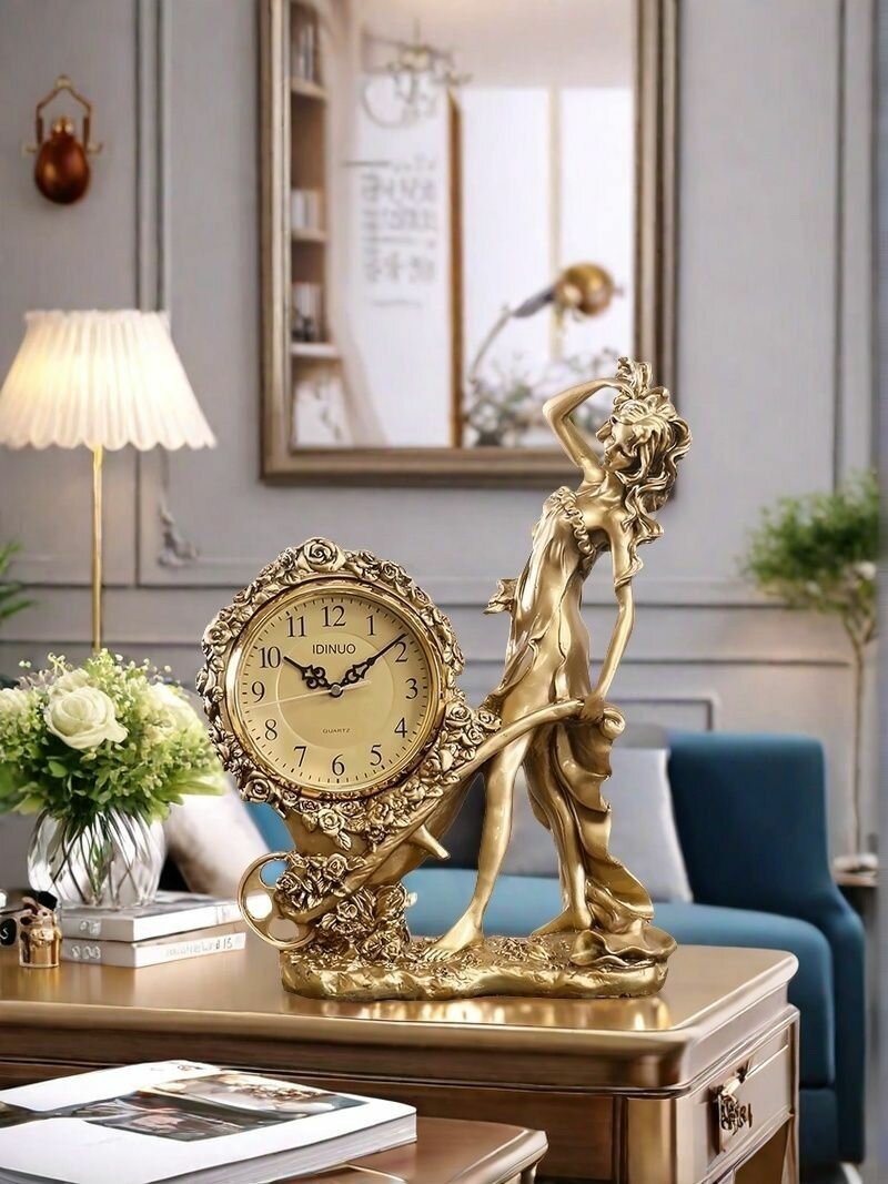 Настольные каминные часы, Полимерный материал, красивые поплавки, используется в отделке дома, офиса, отеля