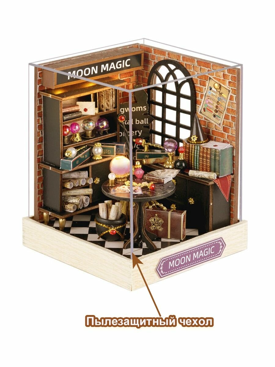 Миниатюрный кукольный домик с набором мебели, 3D деревянный домик своими руками Кофейня