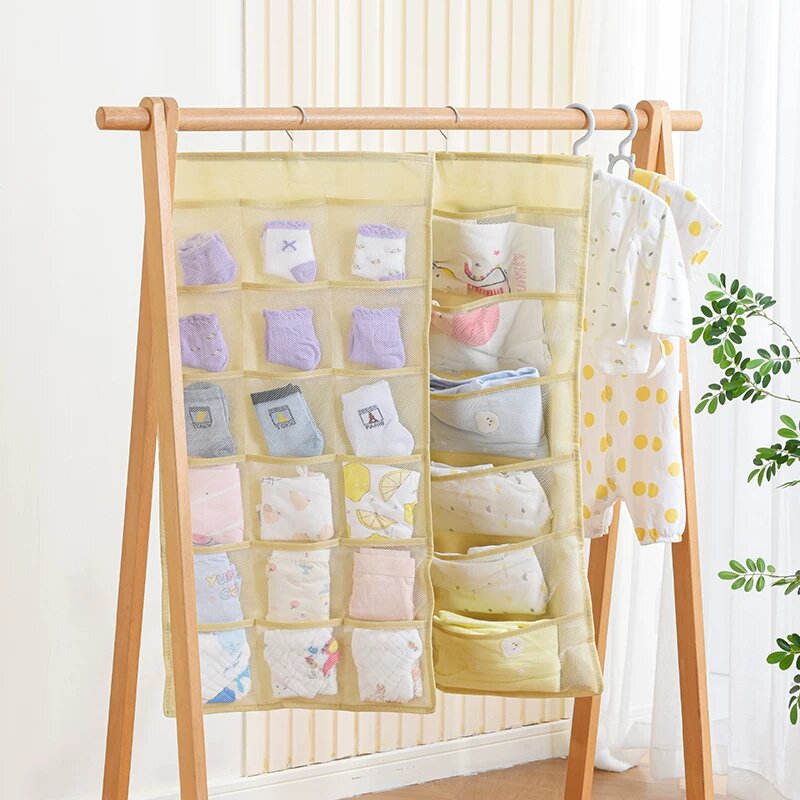 Детский органайзер с отделениями для носков, нижнего белья и нагрудников, тканевая подвесная сумка для хранения для