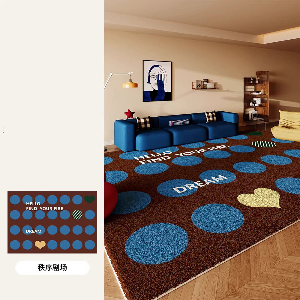 Ковер для гостиной, имитация кашемира, простой, высококачественный, цветной блок, большой площади, ковер для дивана и кофейного стола, грязеотталкивающий, нескользящий, износостойкий, долговечный ковер