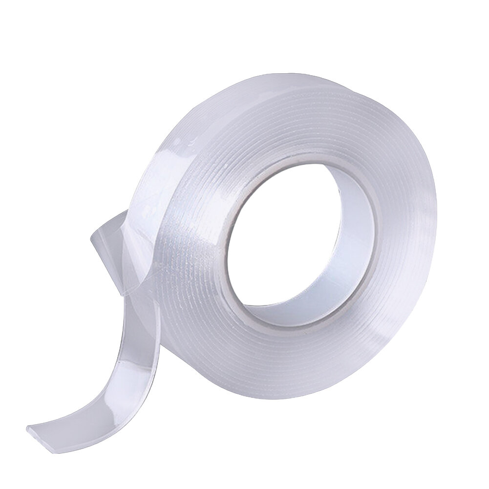Двойная скотч прозрачный стираемый бе следовый многоразовый разрезаемый клейкий лента для дома, длина 1.0м, 2.0м, 3.0м, 5.0м (выбор), ширина 30мм, толщина 2мм, материал акрил, вес упаковки 1.0м: 39г, 2.0м: 125г, 3.0м: 180г, 5.0м: 270г, размер упаковки