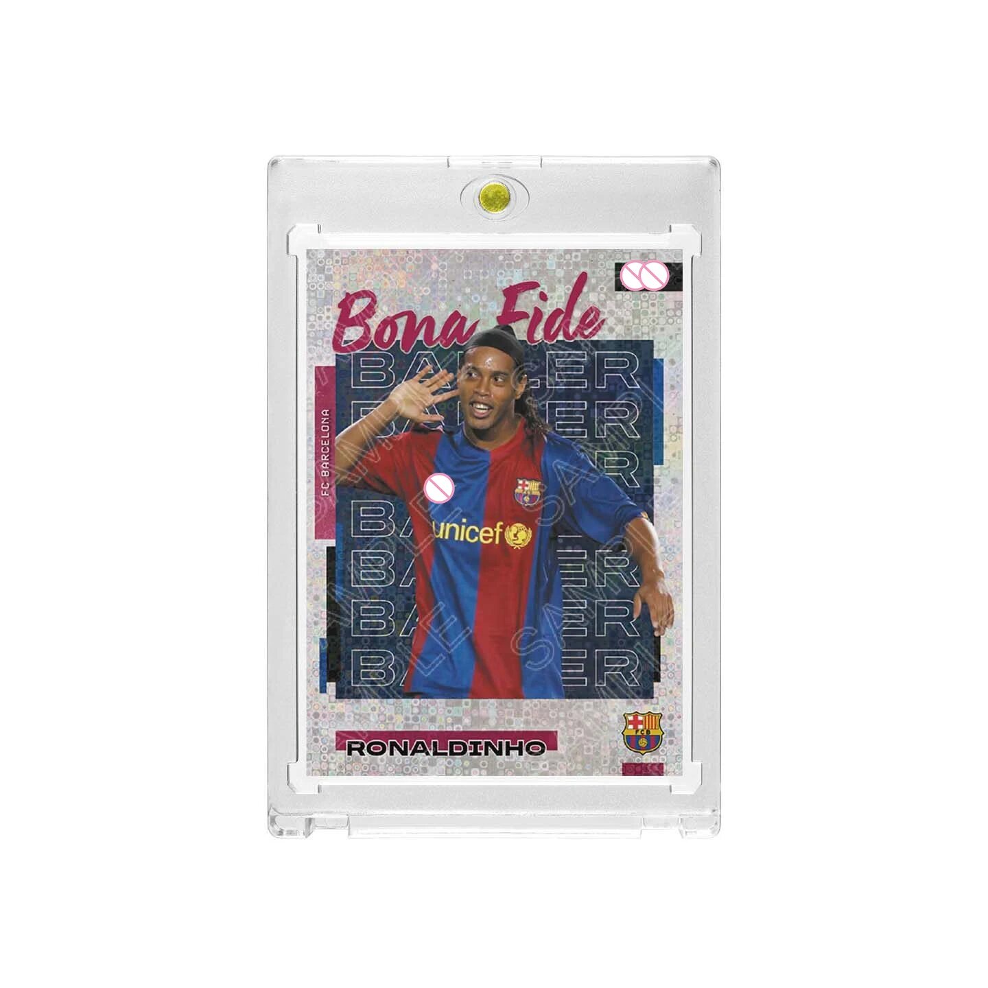 Коллекционная карта Panini Ronaldinho Guille Fernandez Messi Yamal Bardghji с автографом 1