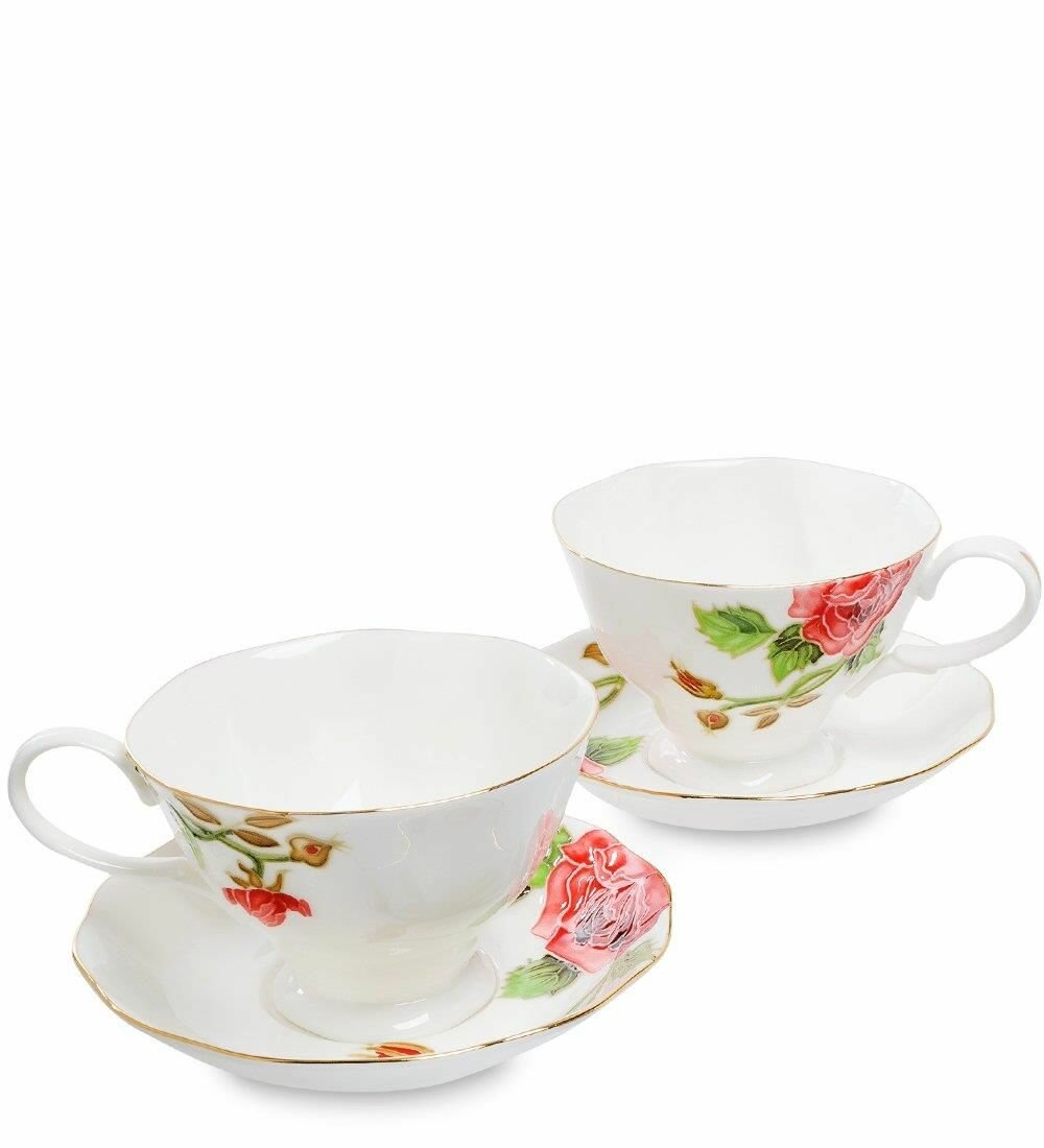 Чайный набор на 2 перс. Золотая Роза Рафаэлло (Pavone) A2082319 Pavone, Фарфор