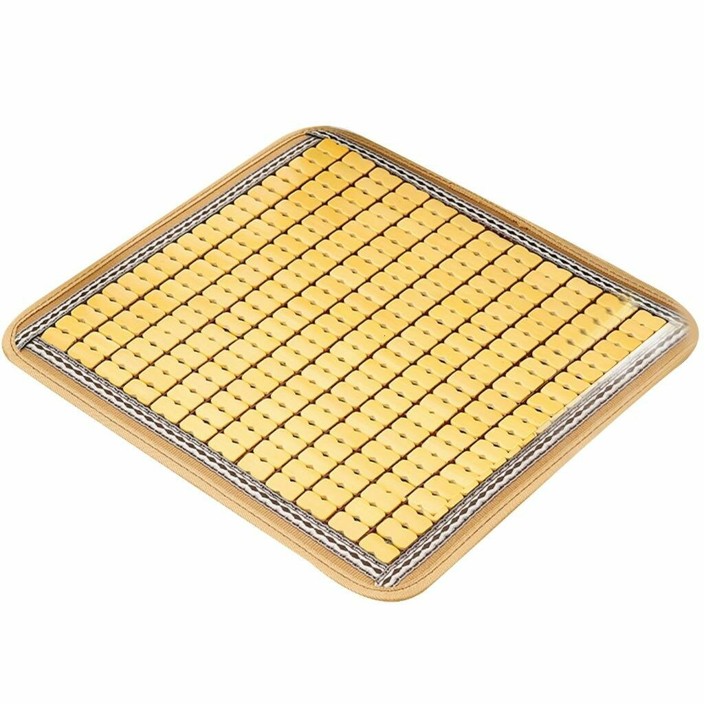 Бамбуковый охлаждающий коврик для стула 40/45 см, Золотистый узкий край - 40cm