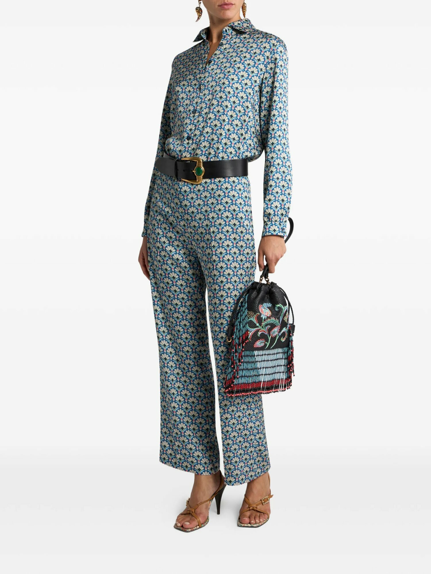 Рубашка ETRO, размер 50, синий — фото 1