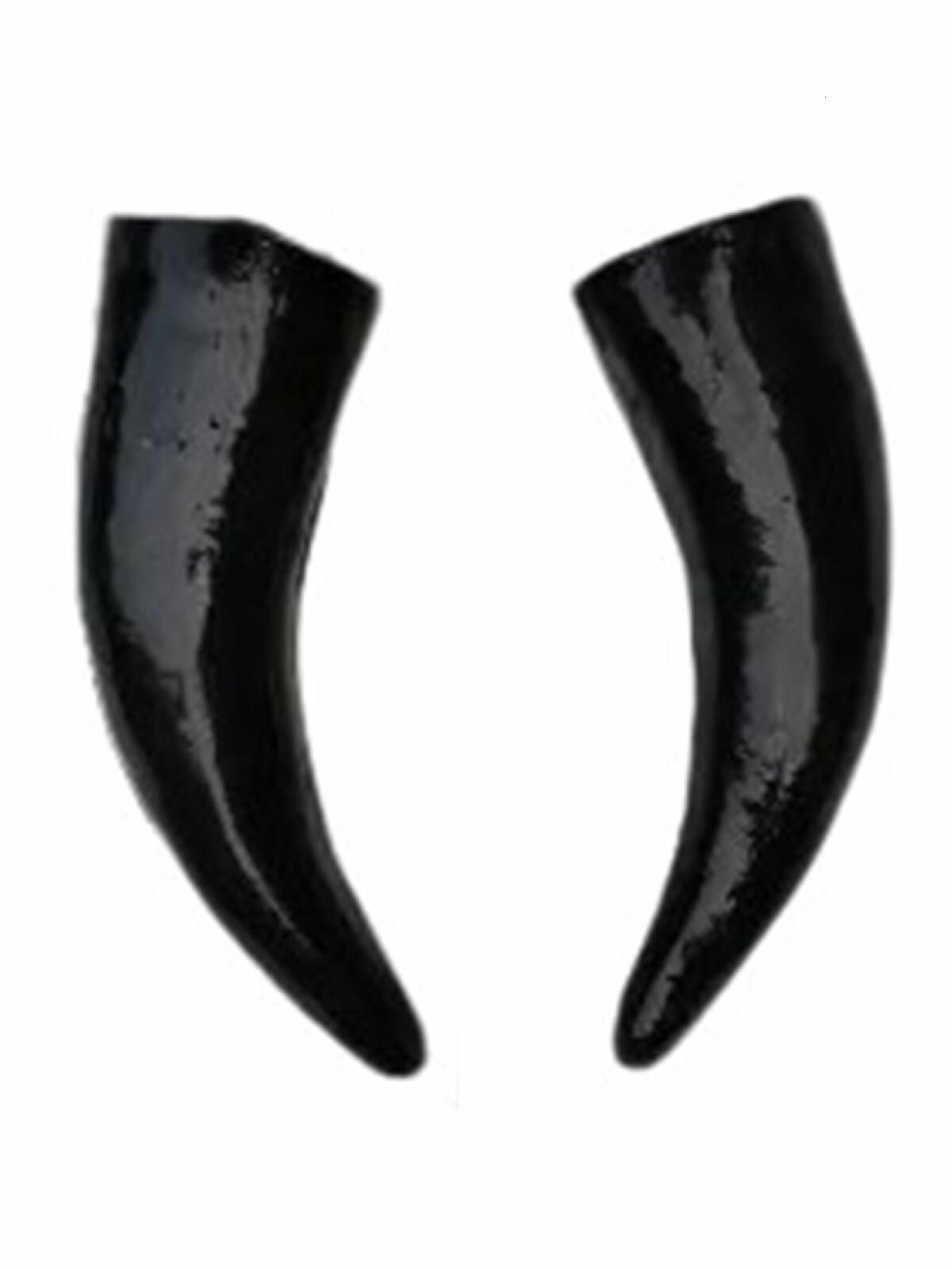 Уникальные большие искусственные рога для макияжа и Хэллоуина, Черный - маленький