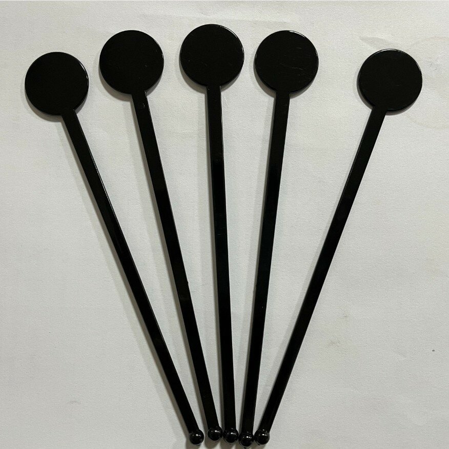 Круглая пластиковая кофейная мешалка, палочка для смешивания KTV, пластиковая палочка для сока, декоративная круглая палочка для перемешивания напитков, с возможностью нанесения логотипа