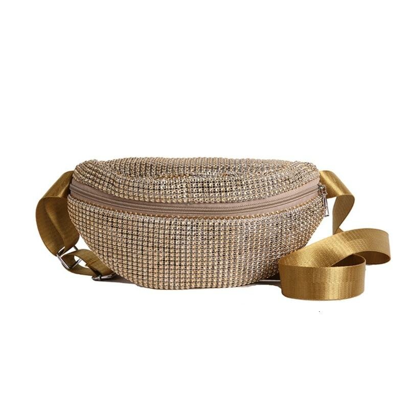 Женская поясная сумка с камнями, Золото