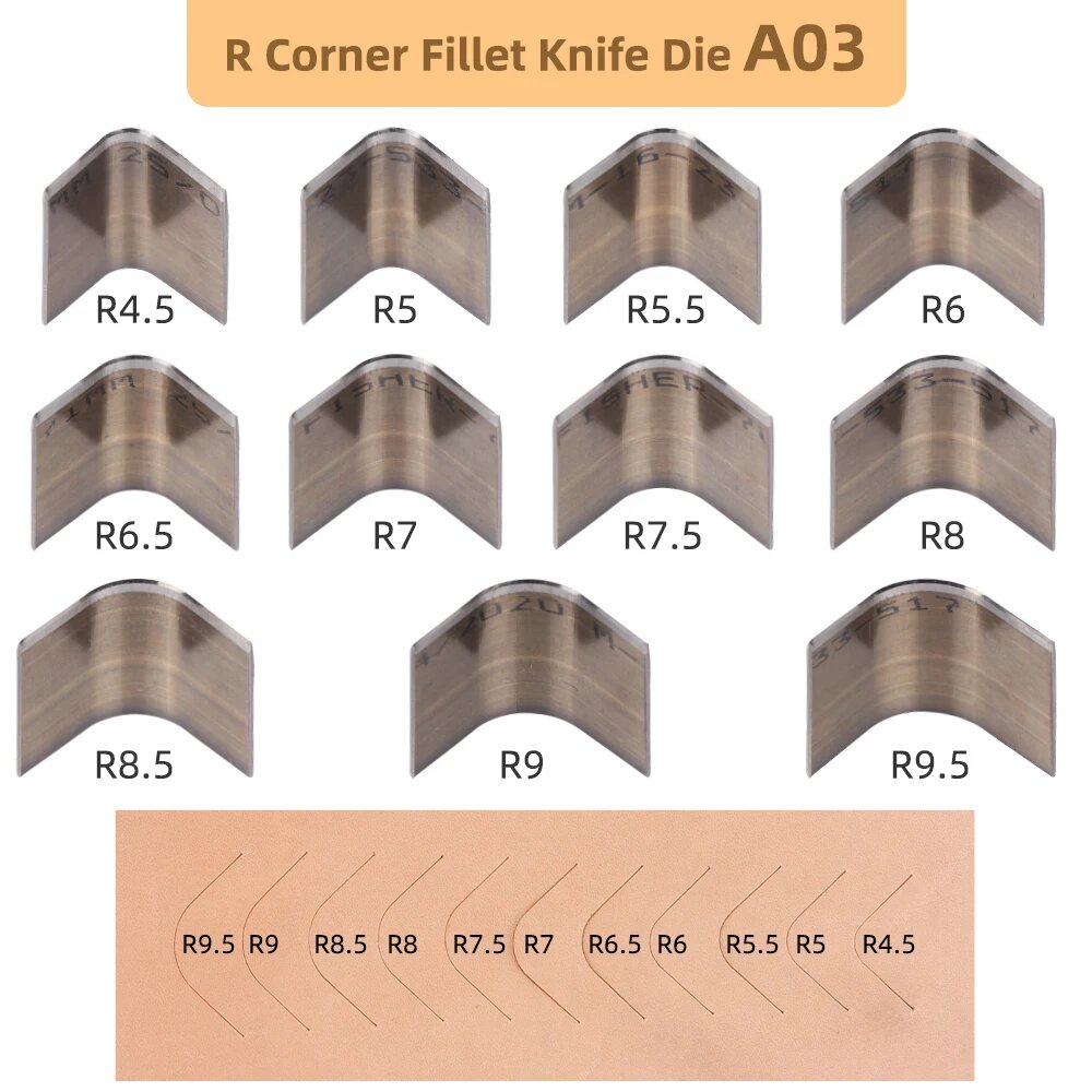 Набор ножей для филетки кожи R Corner A03