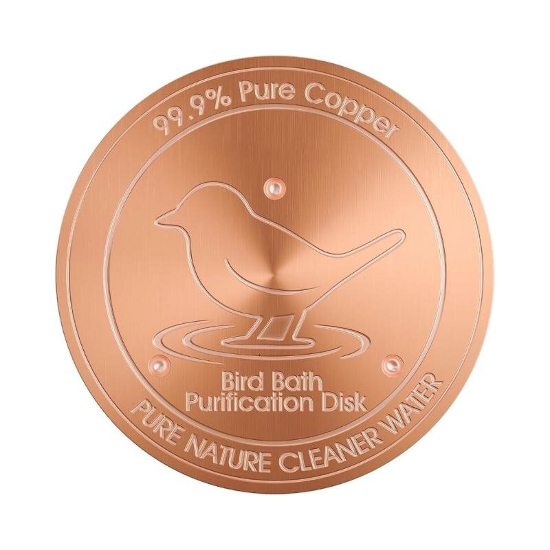 Медный диск для очистки и очищения водоема для птиц, 1 штука