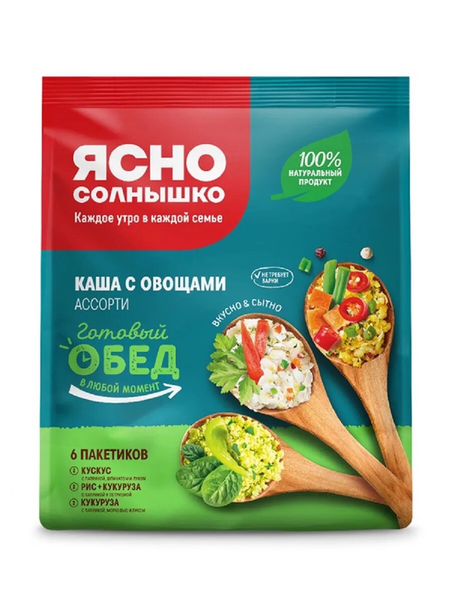 Каша ассорти с овощами солнышко веган, 240г