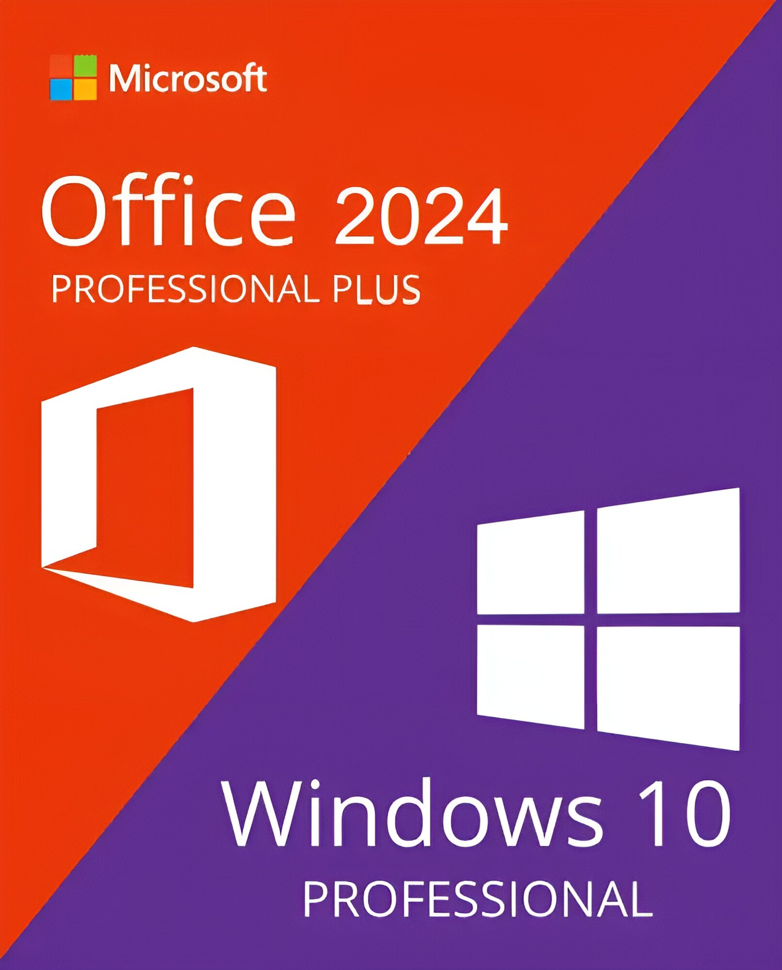 Набор ключей Microsoft Windows 10 Pro + Office 2024 LTSC - ключ с активацией - бессрочная лицензия