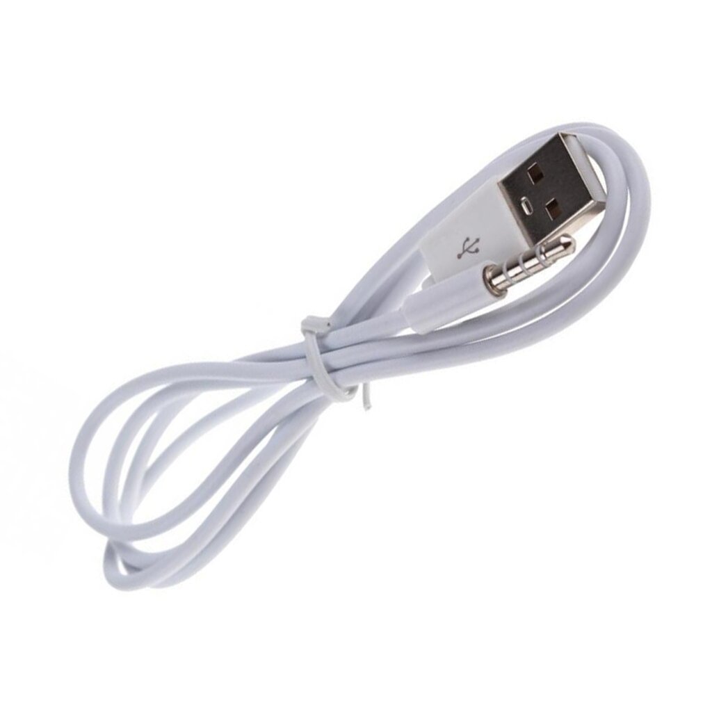 Портативный USB-Аудиокабель Для Музыкальных Плееров Белый Гибкий Зарядный Шнур длиной 1 м
