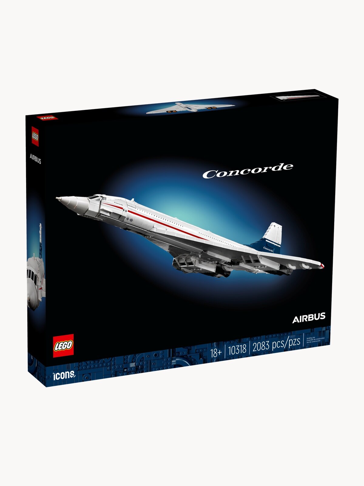 Конструктор LEGO Icons 10318 Самолёт Конкорд, белый, 2083 дет.