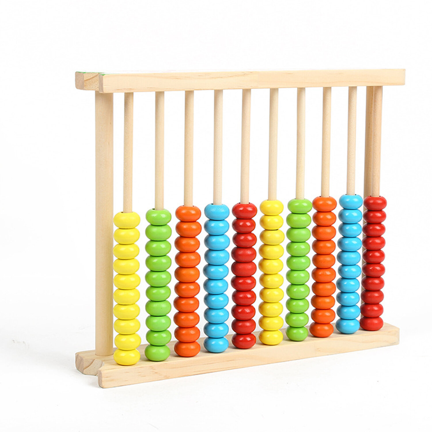 Деревянная рама счета Abacus для детей Образовательная игрушка для подсчета Детский Математический инструмент для дошкольников Игрушка с бусинами Учительский счетный кадр Материал дерево Цвет разноцветный 10 проволок 100 бусин Размер упаковки 25*21.5*6см