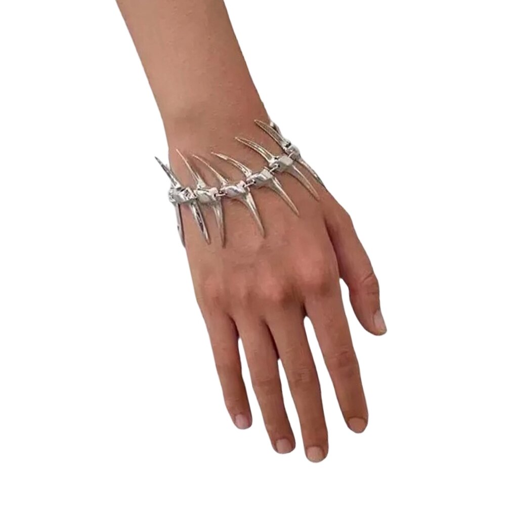 Ожерелье Из Рыбьей Кости Из Серебряного Шипастого Рога-Браслет Из Шипов