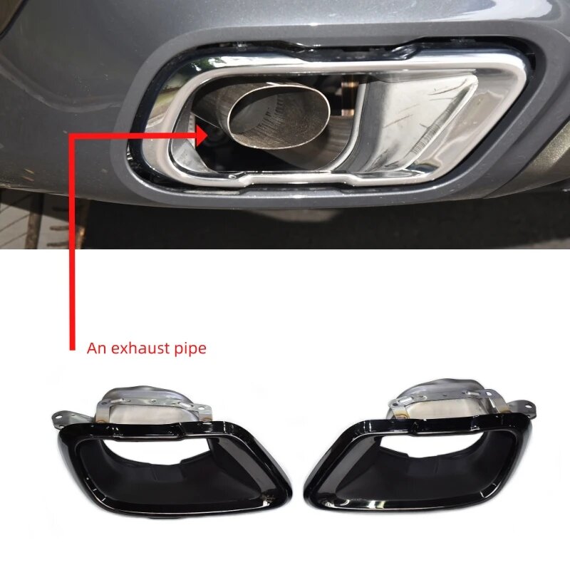 Подходит для BMW X5 X6 X7, оригинальная квадратная выхлопная труба G05 G06 G07, наконечник выхлопной трубы, черный глушитель черный