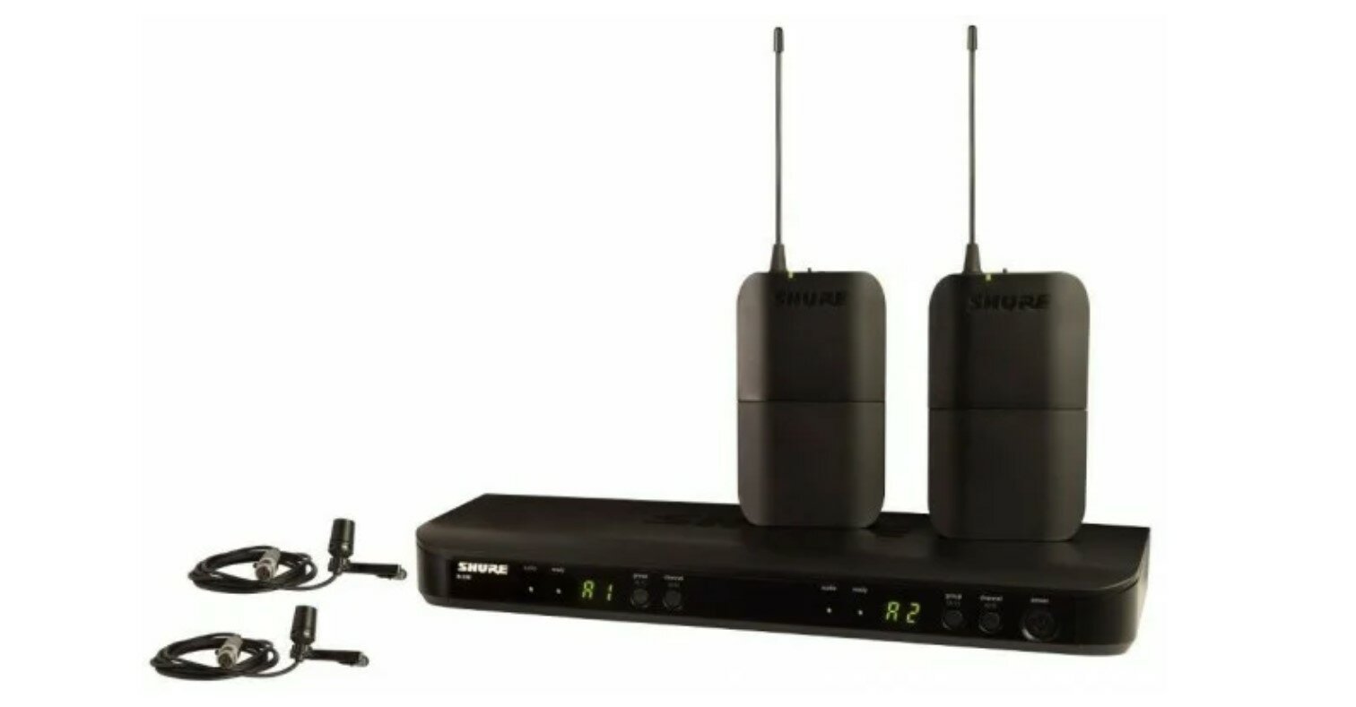 Двухканальная радиосистема с двумя петличными микрофонами Shure BLX188E/CVL m17