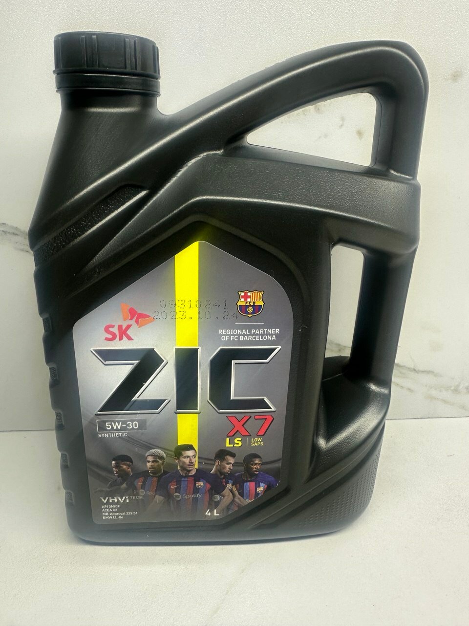 Масло моторное ZIC X7 LS, синтетическое, класс вязкости 5W-30, API SN/CF, 4 л. 162619