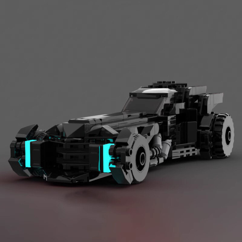 Подарочная модель MOC, модель автомобиля, колесница, строительный блок, сборка, улучшенный Бэтмобиль, креативная игрушка для мальчиков