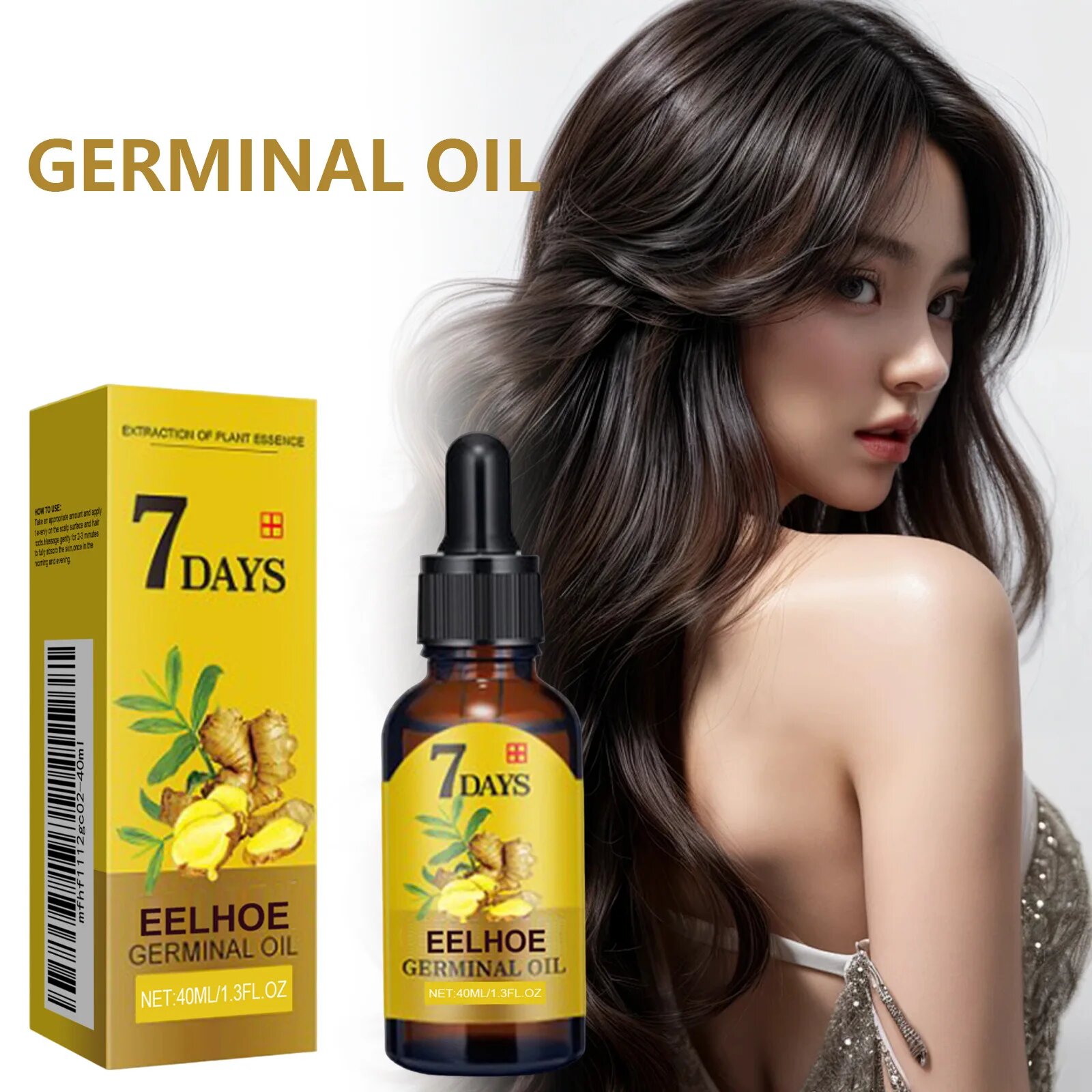 Эфирное масло имбиря Eelhoe для роста волос 40ml boxed