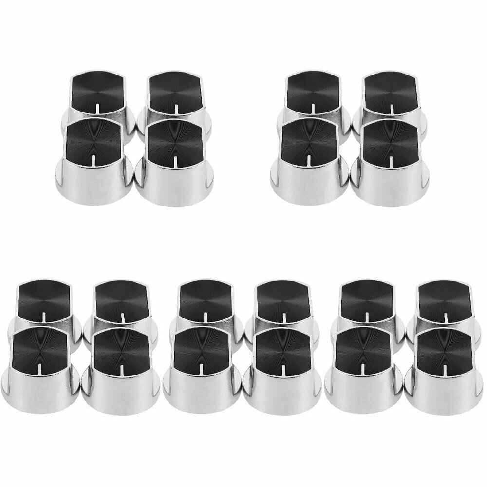 Прочные черные регуляторы из цинкового сплава для кухонной газовой плиты, универсальная замена, 20 шт