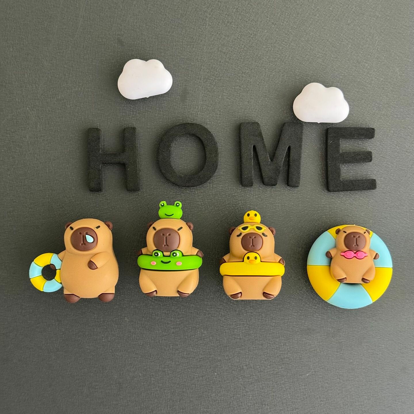 Новый креативный магнит на холодильник с мультяшным капибарой, 3D мягкий резиновый аниме магнит для персонализированного перфорированного панно