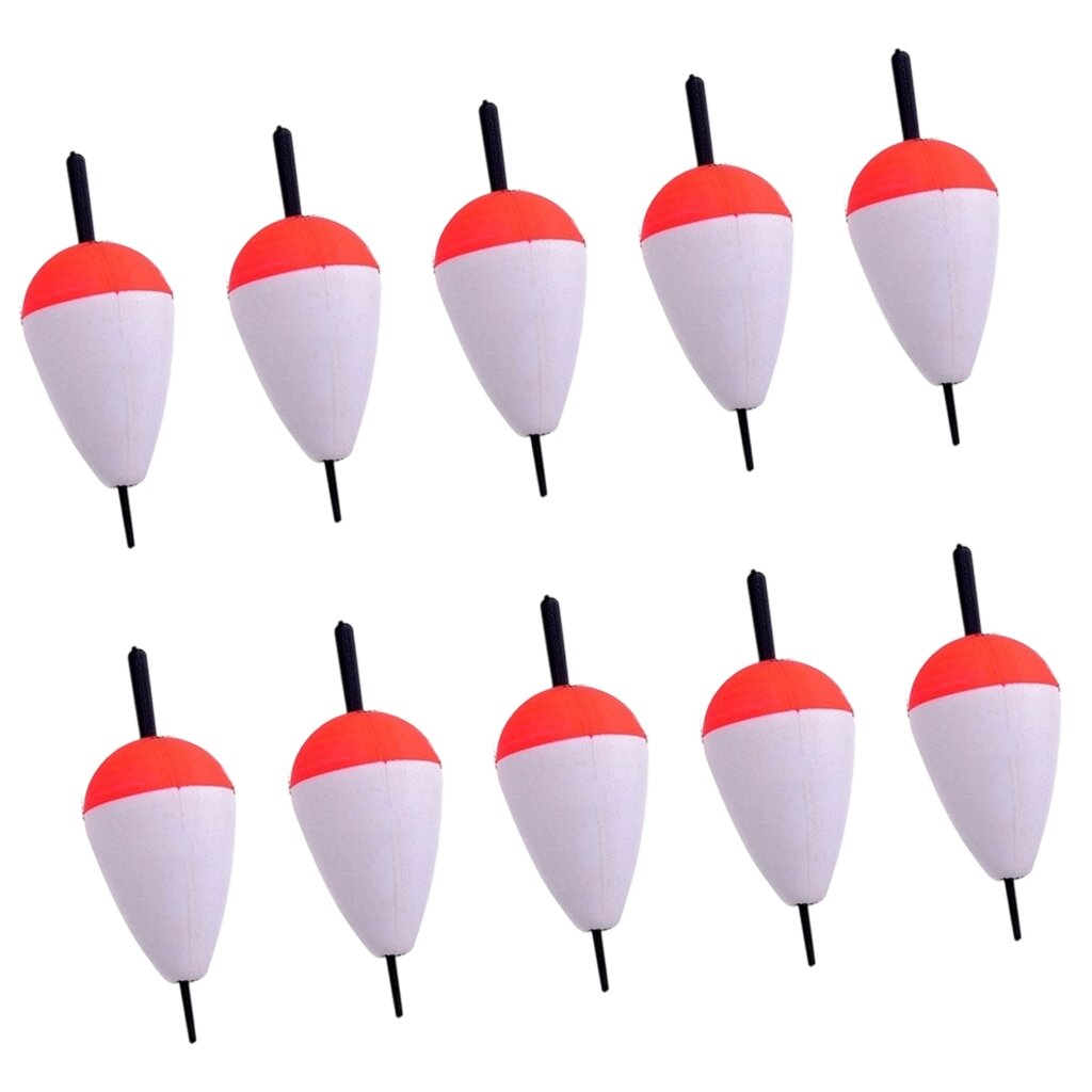 10шт Пенопластовый Рыболовный Поплавок Поплавок Из Твердой Пены Буи Морская Скала Рыбалка Поразительный Поплавок