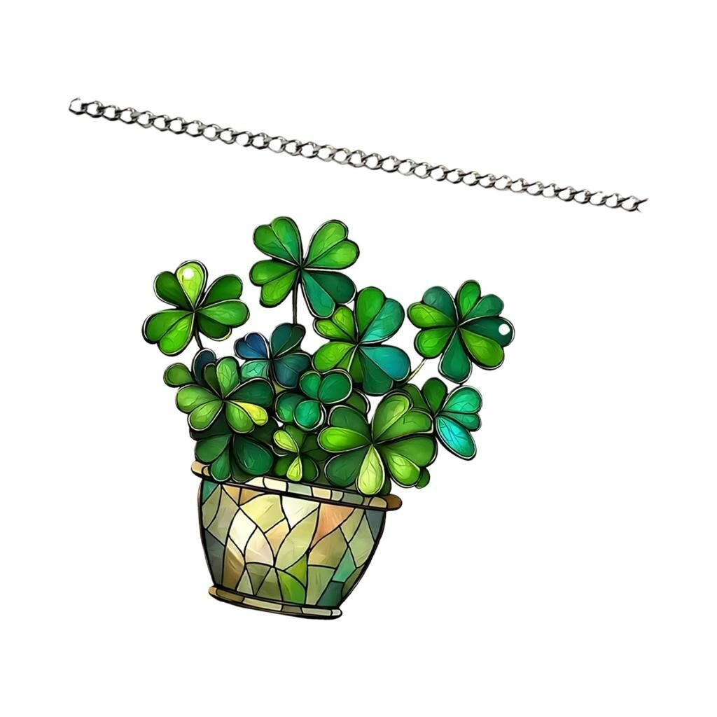 Витражи "Четырехлистный клевер" для окон, - YKE080