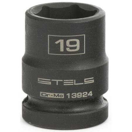 Головка ударная шестигранная, 19 мм, 1/2", CrMo // Stels