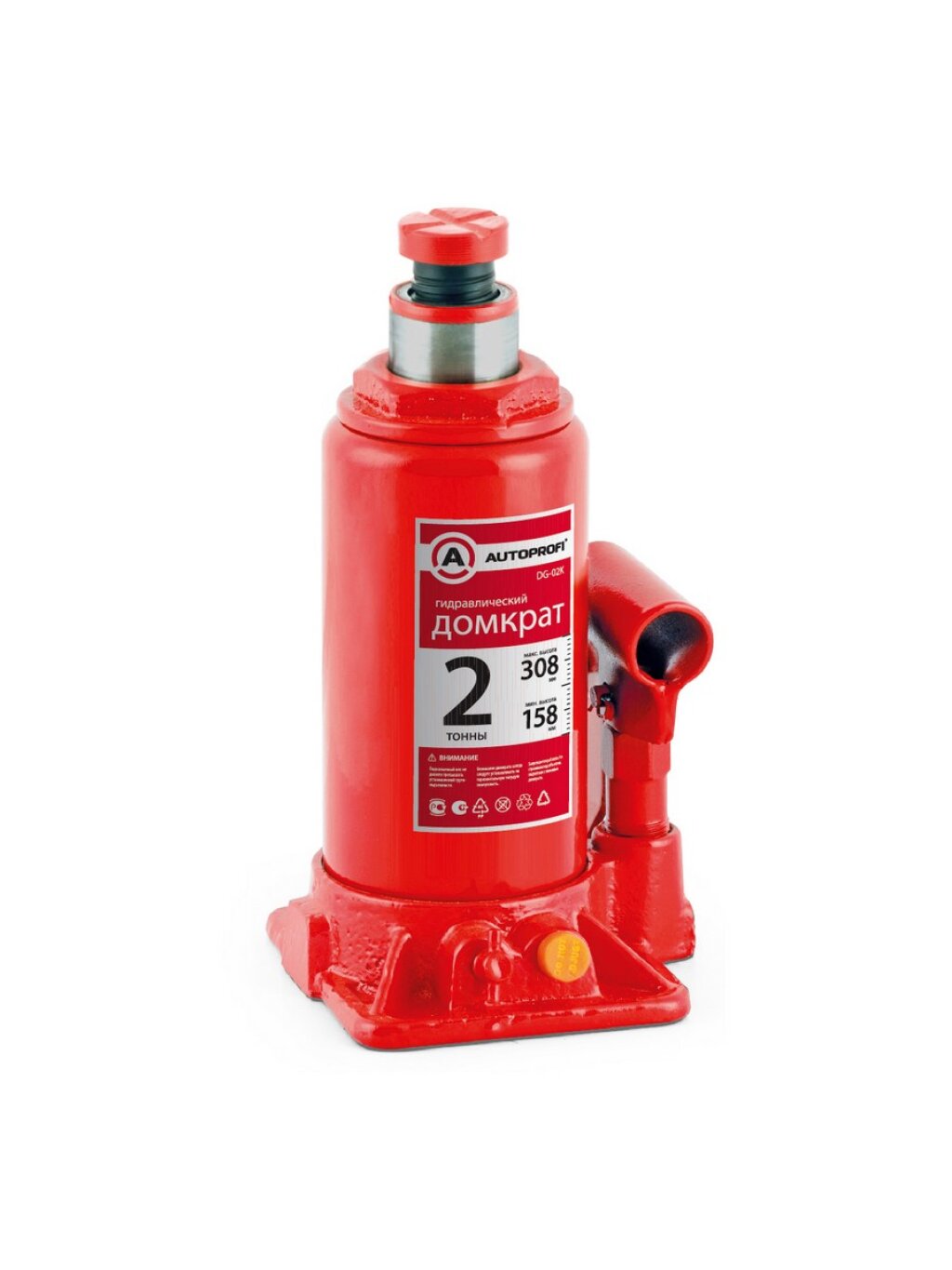 Домкрат бутылочный Autoprofi DG-02K 2 т 158-308 мм