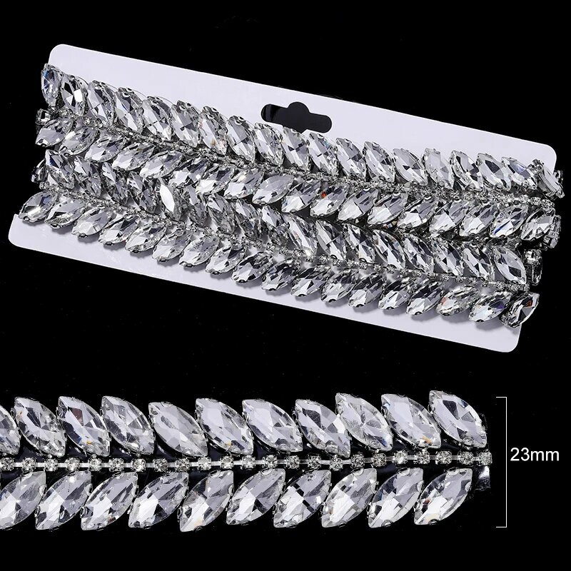 DUCRYSTAL прозрачная стеклянная лента со стразами 90 см
