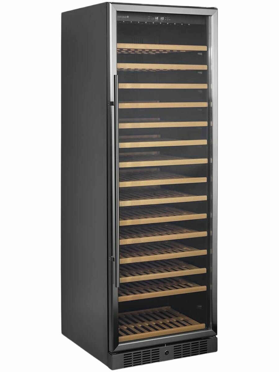 Винный шкаф TEFCOLD TFW400-S черный, 165 бутылок, шкаф для вина, барный холодильник, минибар