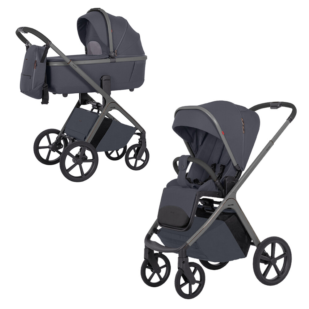Детская коляска 2в1 Carrello Vector, цвет Plum Grey (Тёмно-серый), артикул производителя CRL-6550