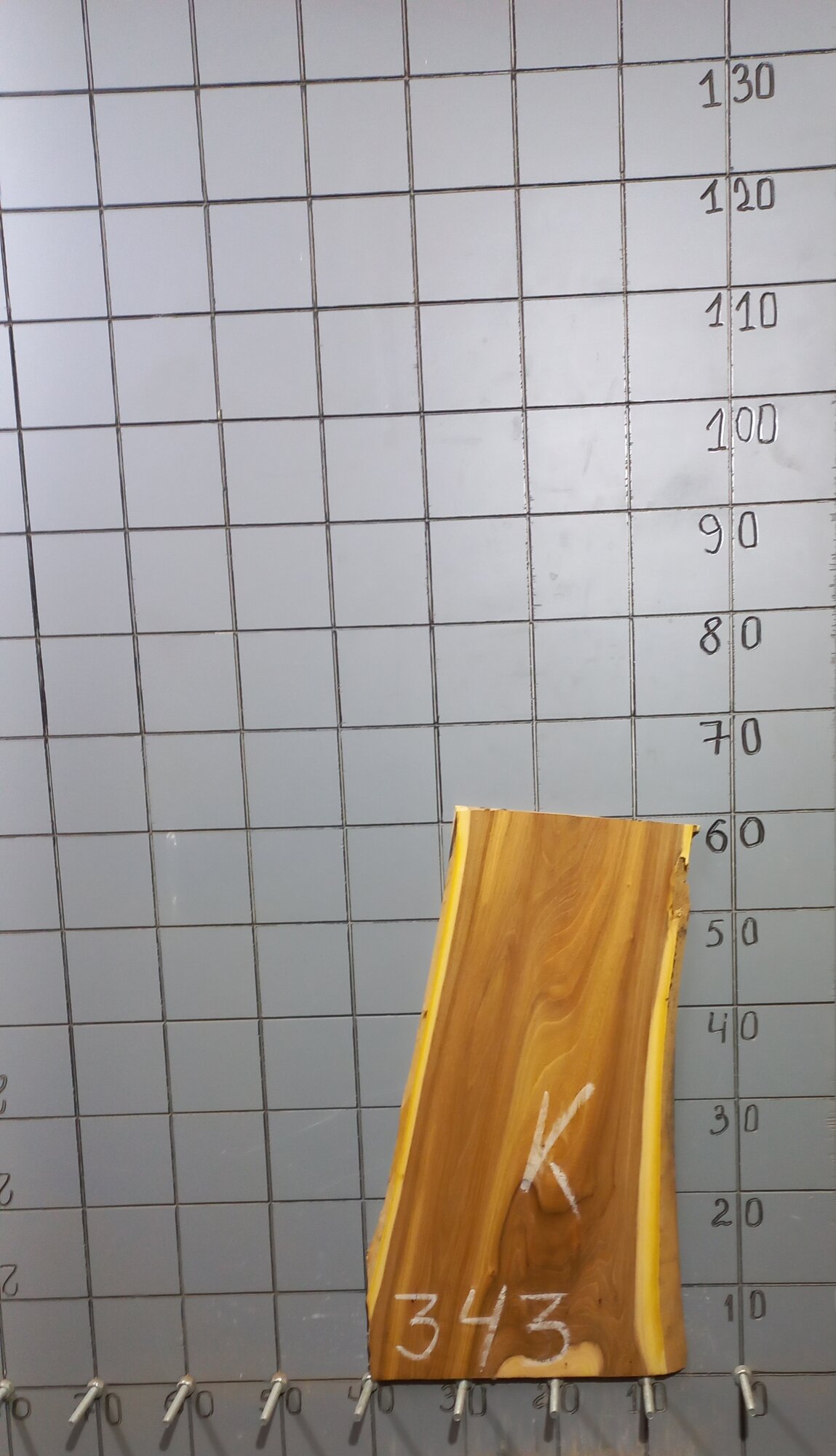 Слэб "Доклес" № 343, карагач, антисептический, необрезная, 1.9х26х55см