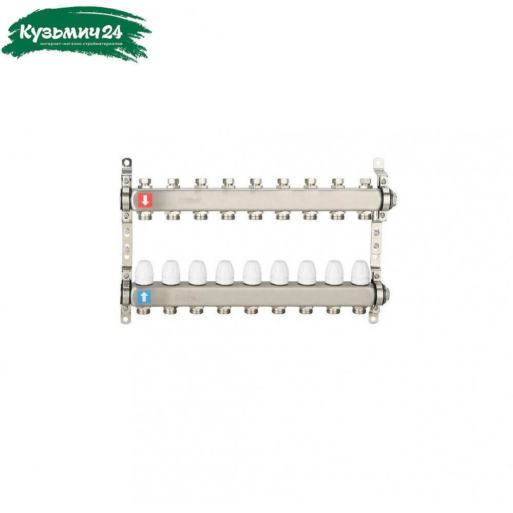 Коллектор Gappo G428.9 регулируемый с расходомерами 9 выходов