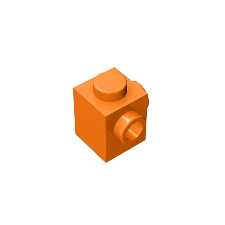 Gobricks кирпич 1 х 1 с шпильками Оранжевый, 021