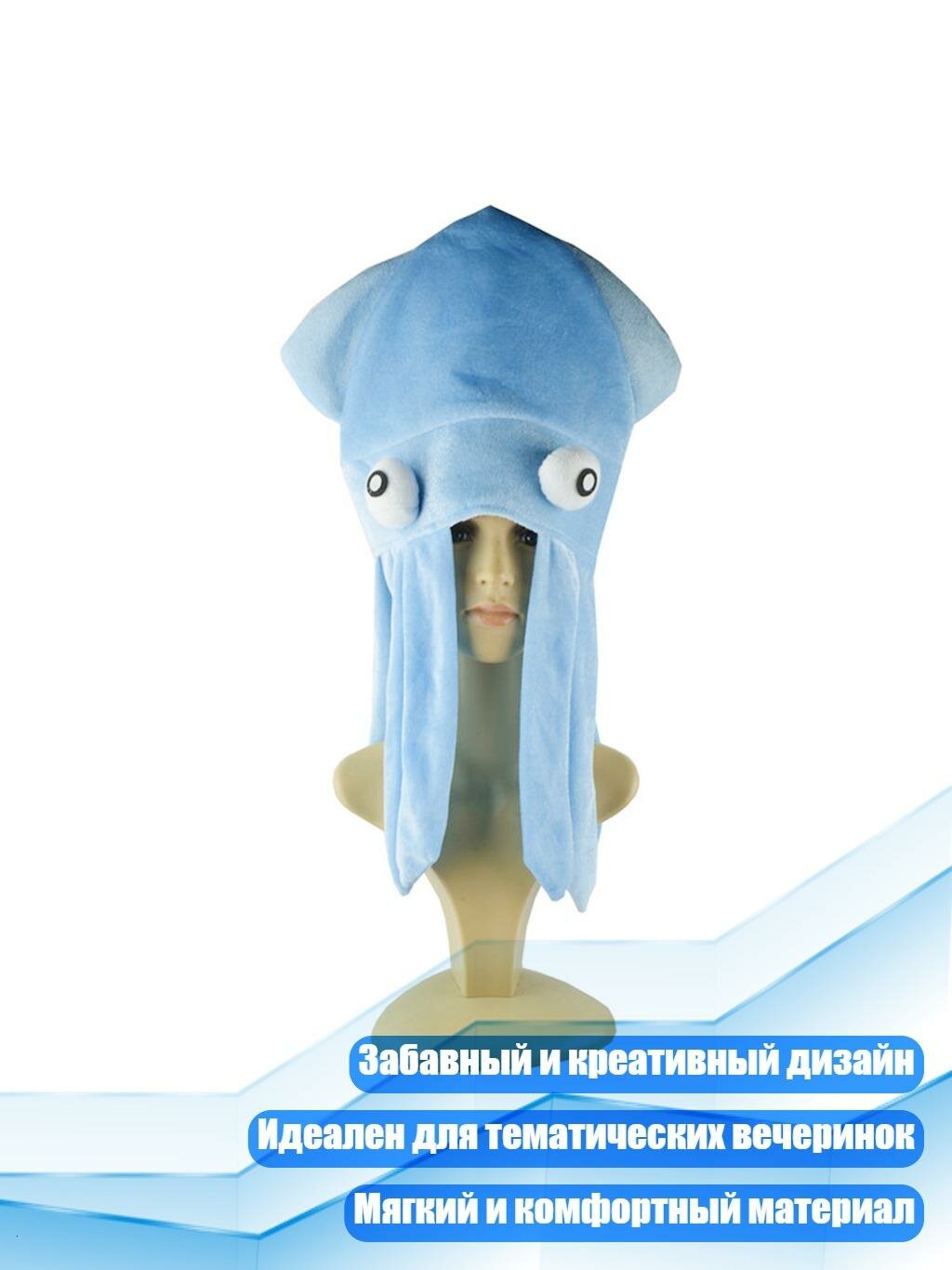 Радужная шляпа-осьминог, Синий