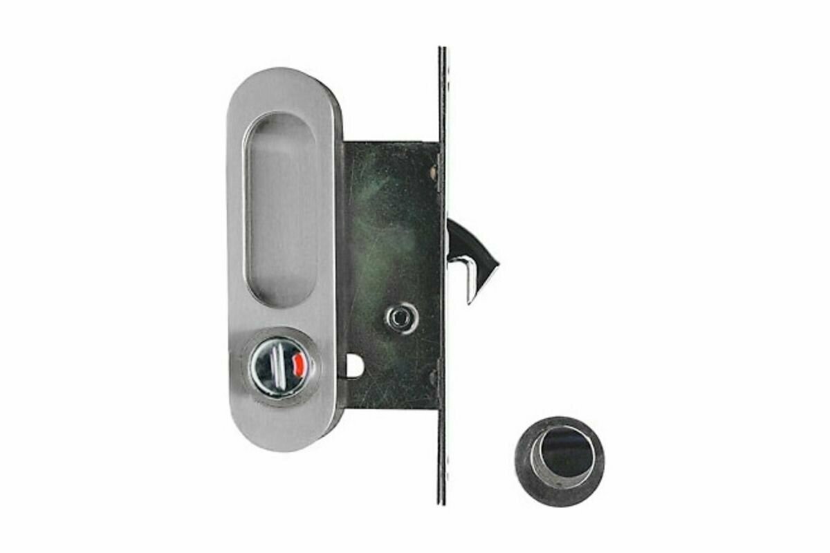 Ручка для раздвижных дверей (комплект с механизмом WC) ARCHIE A-K01/02-V2HH белый никель