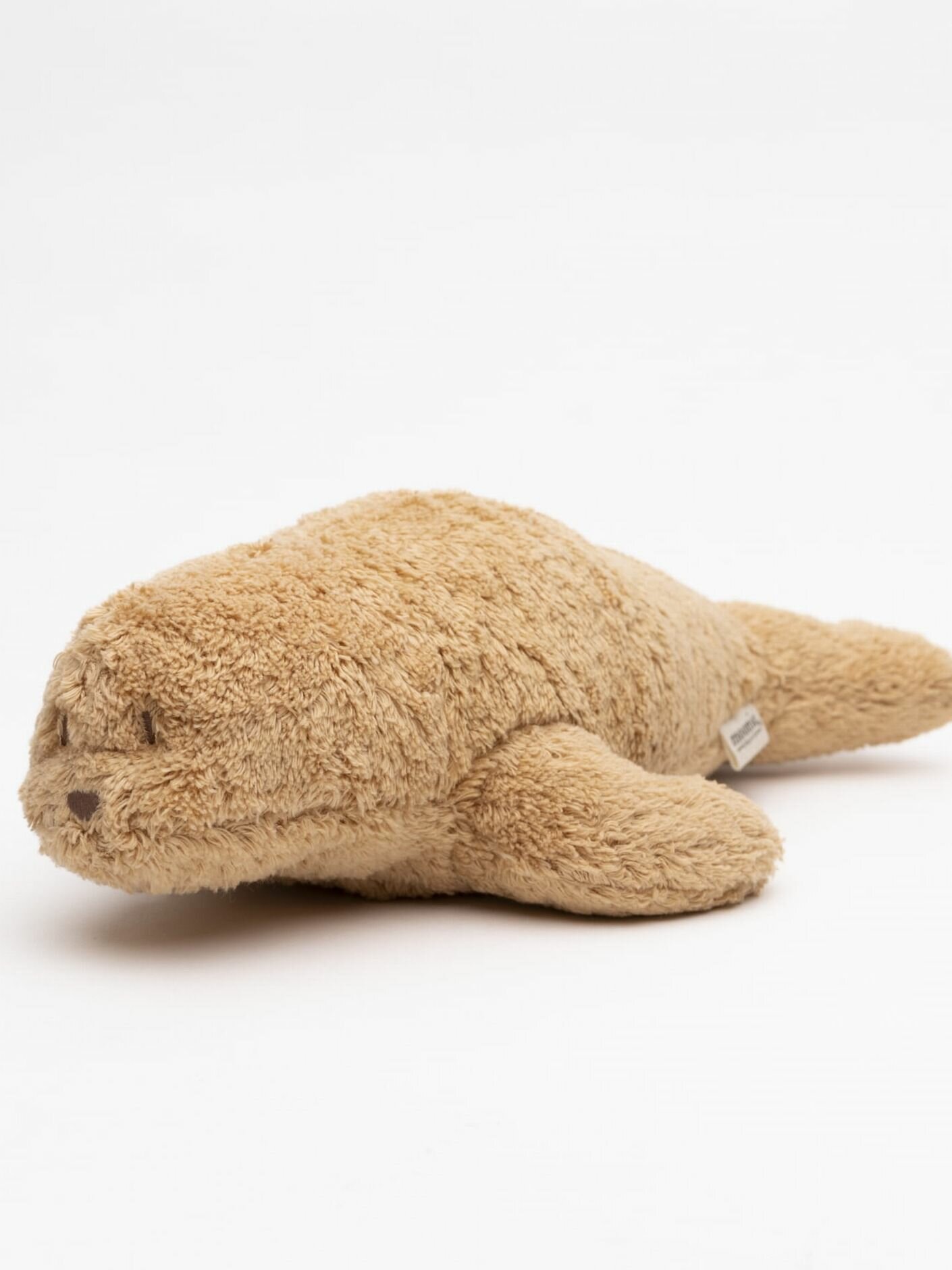 Плюшевая игрушка для сна с мелодией MOONIE - Успокаивающая игрушка-ночник Тюлень 28 см, цвет CAPPUCCINO