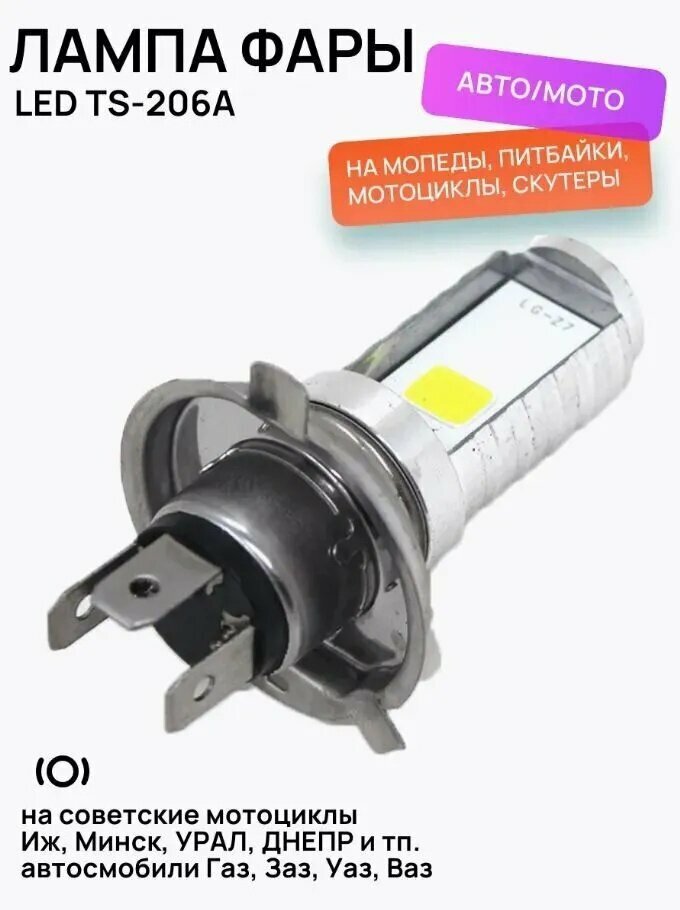 Светодиодная лампочка фары мотоцикла