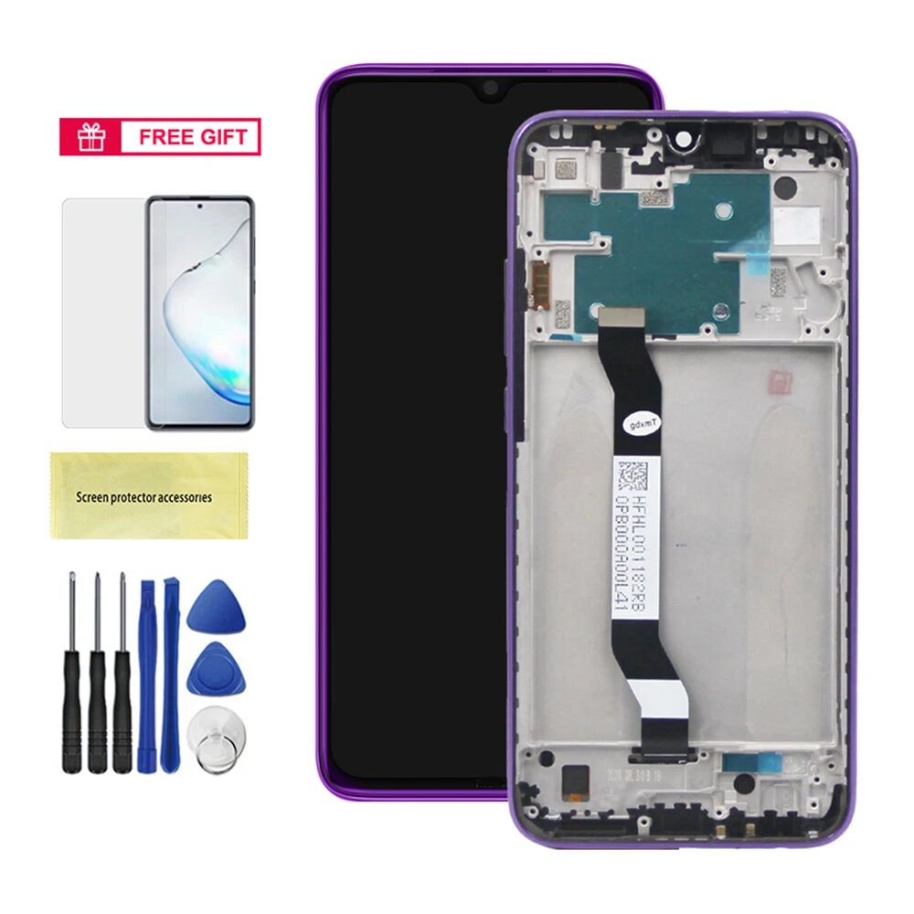 6,3-дюймовый ЖК-дисплей для Xiaomi Redmi Note 8, замена сенсорного экрана, для Purple With Frame