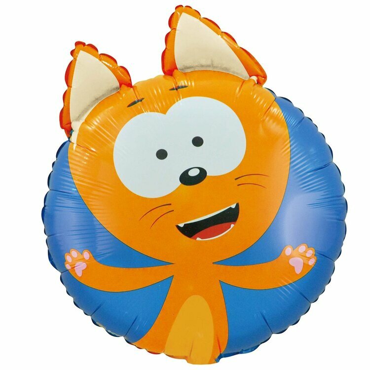 Воздушный шар из фольги. Круг, Котэ выглядывающий (18»/46 см, CHN)