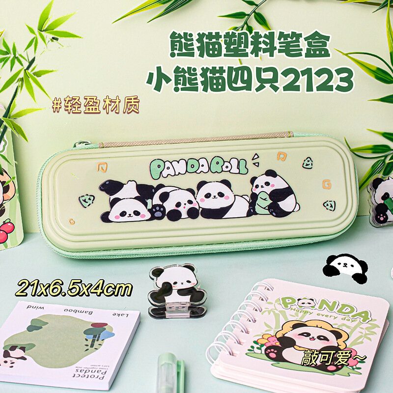 Вместительный пенал для школы - Панда и китайский стиль, стильный дизайн