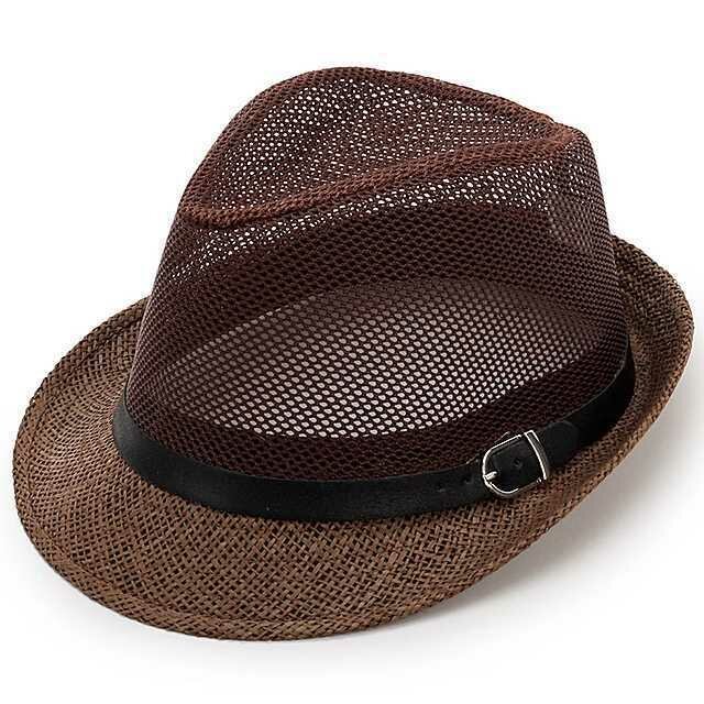 DIY Соломенная Мужская Сетка Дышащая Солома