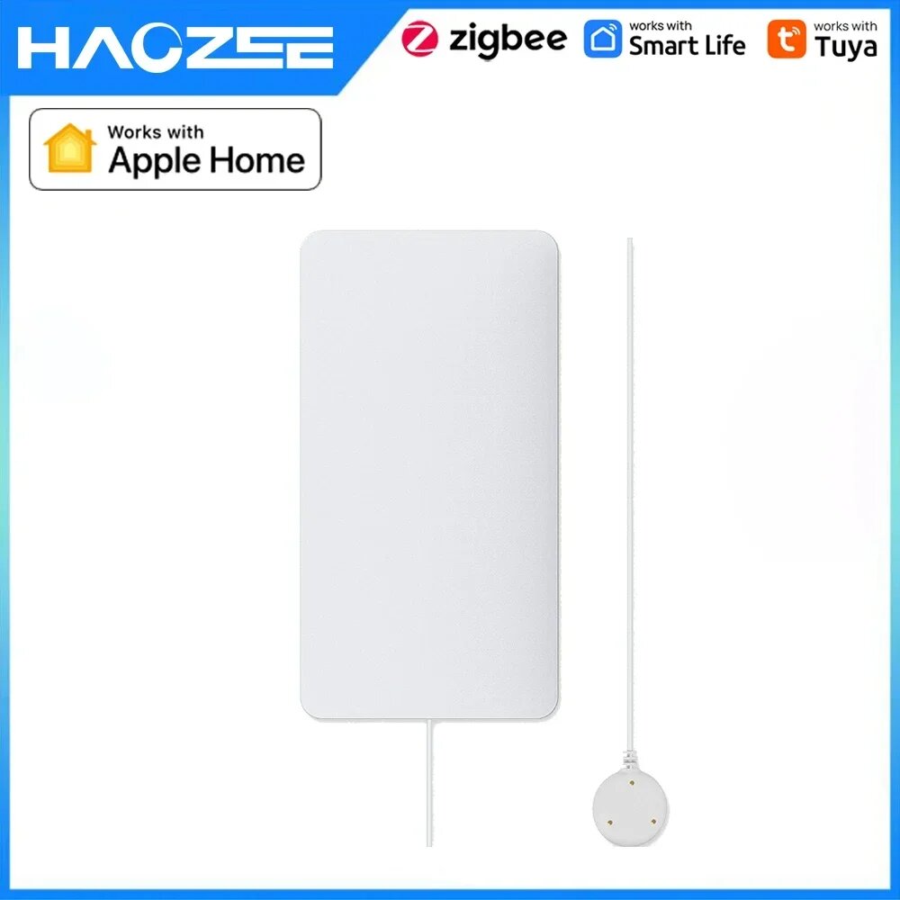 Датчик воды Tuya ZigBee для умного дома, детектор утечки, сигнализация об утечке паводковой воды, работает с Tuya Zigbee Hub Zigbee2MQTT