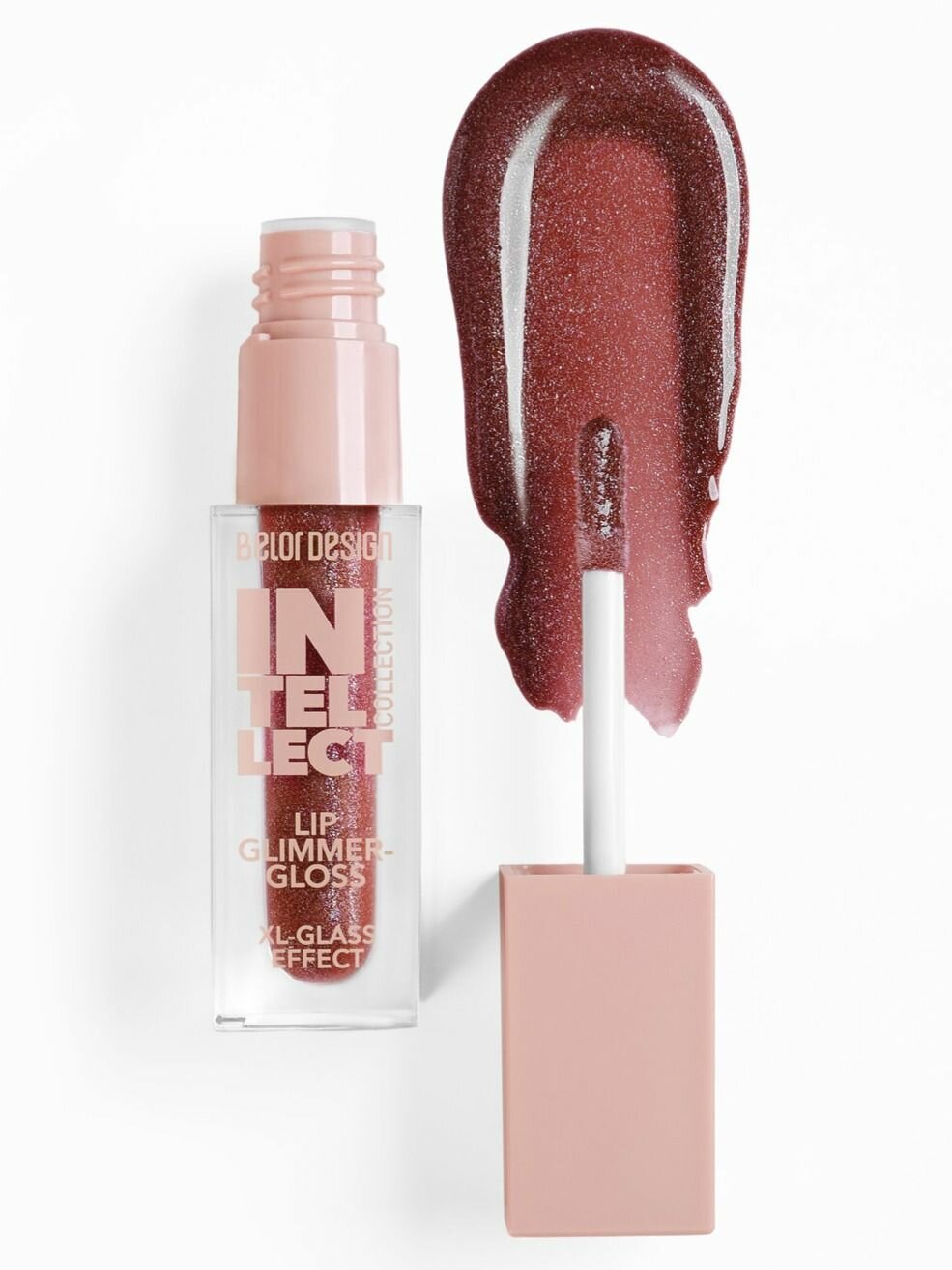 Блеск для губ глиммер Belor Design Intellect тон 103 Шоколад 5г