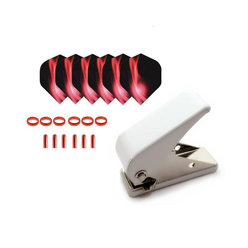 Переносной дырокол для оперений дартса, Красная комбинация