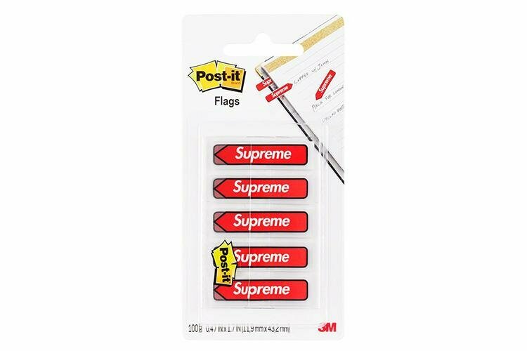 Флаги для заметок унисекс Supreme x Post-It FW19 Week 3, красные